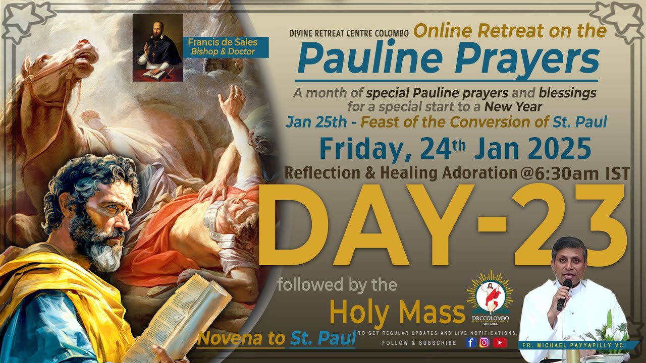 (LIVE) DAY - 23,Pauline Prayers; Novena to St.Paul - spl start to New ...