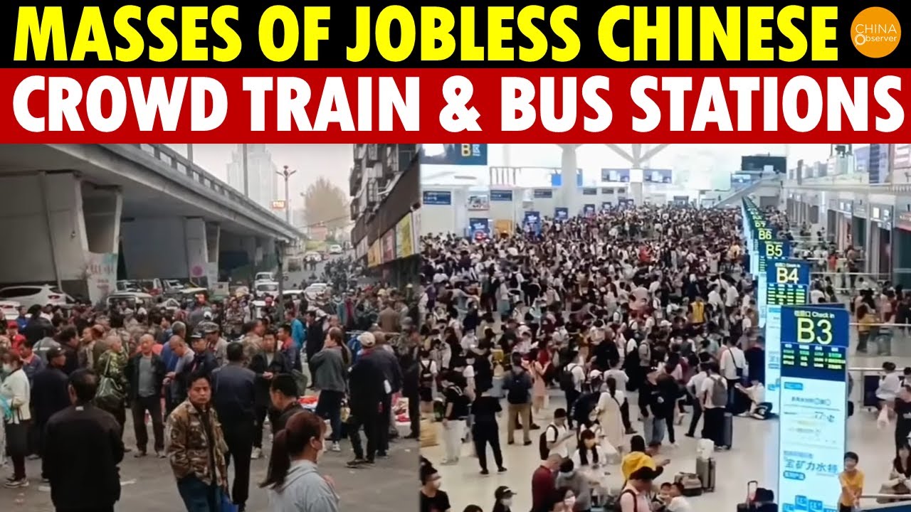Masses of Jobless Chinese Crowd Train and Bus Stations, Streets Peaking ...