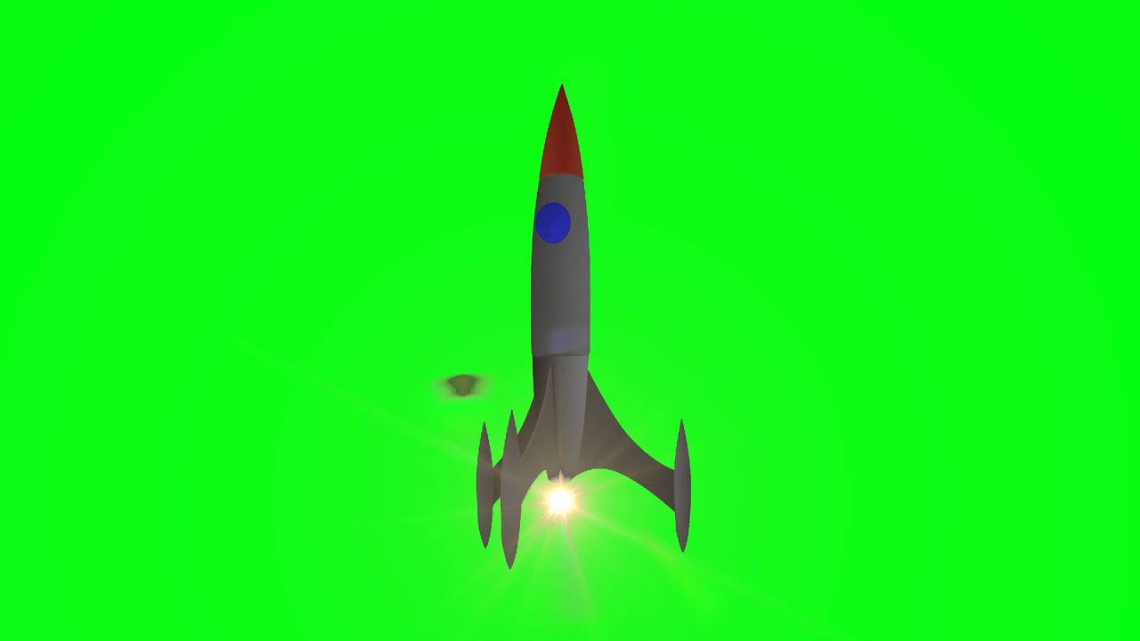 Old Cartoon Rocket Flying - Green Screen Animation - YouTube