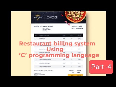 'C' programing project Part -4| Restaurant Project using c programing ...