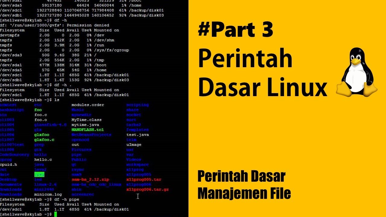 #PerintahDasarLinux - 03 Manajemen File | Linux | Indonesia | Linux ...