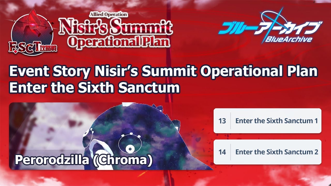 [Blue Archive] Enter the Sixth Sanctum vs Perorodzilla - Nisir's Summit ...