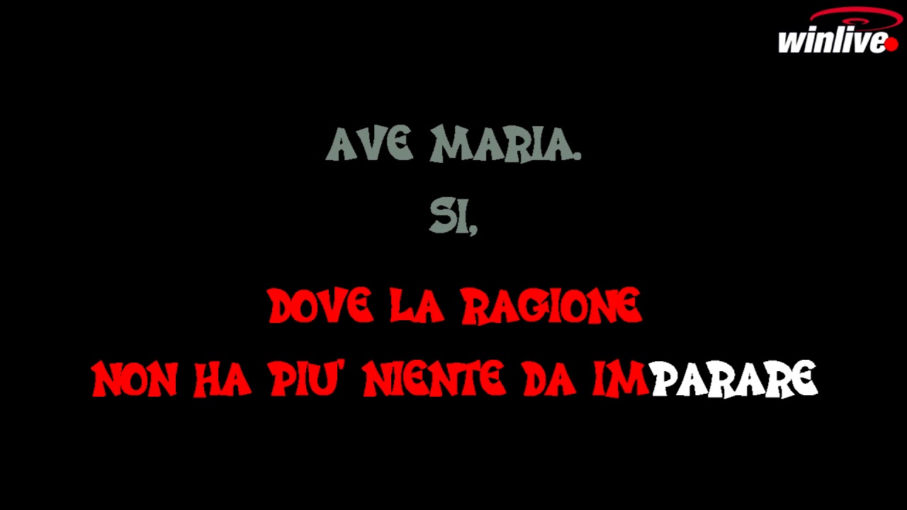 RENATO ZERO AVE MARIA CORI KARAOKE - YouTube