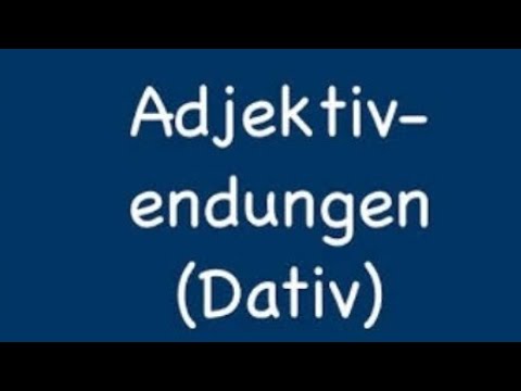 A2 - Lektion 10 | Adjektivendungen im Dativ | Learn German with Yogeeta ...