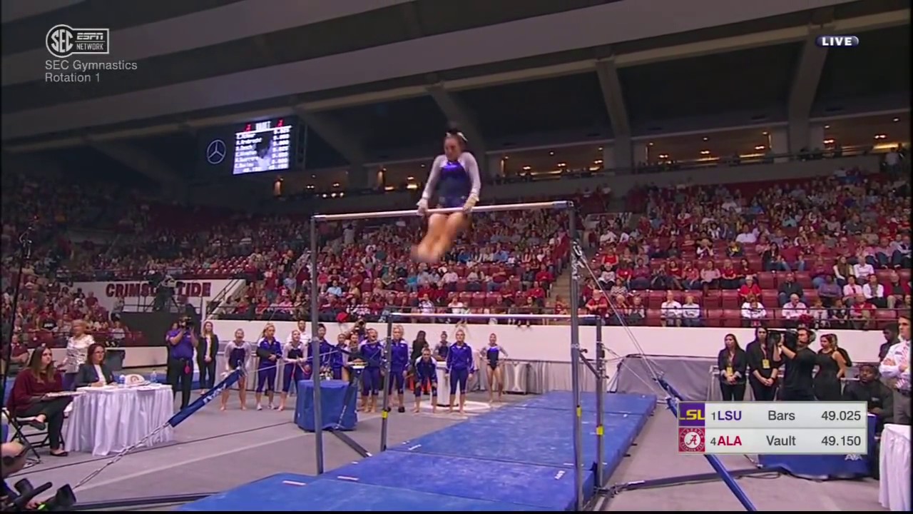 Lexie Priessman (LSU) 2017 Bars vs Alabama 9.9 - YouTube