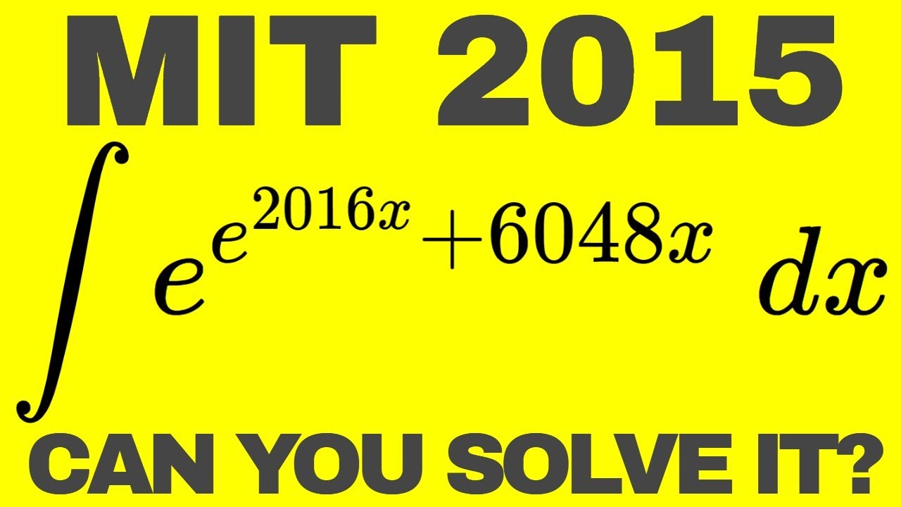 BEST integral from MIT 2016! - YouTube
