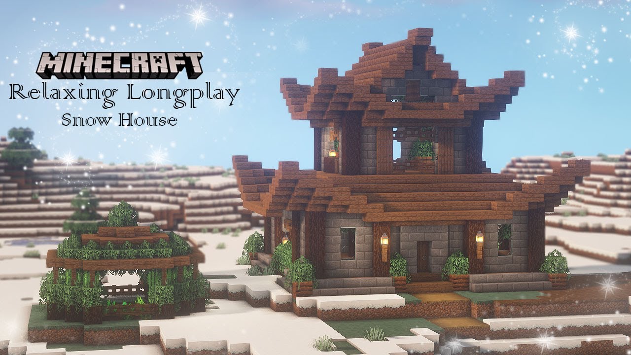 How to Build a Snow Cottage House | Minecraft Relaxing Longplay 🍀 (#1 ...