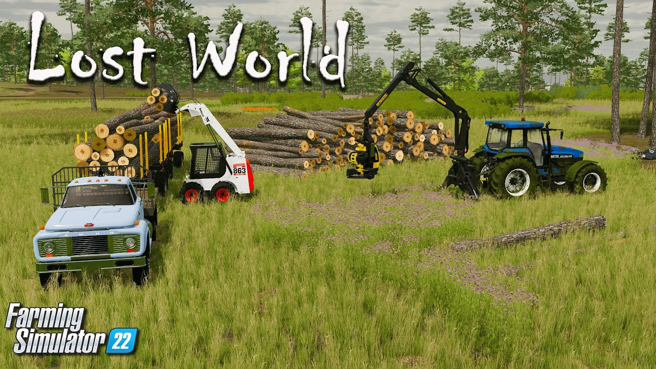I started our tree harvesting adventure to save the farm!! Lost world ...
