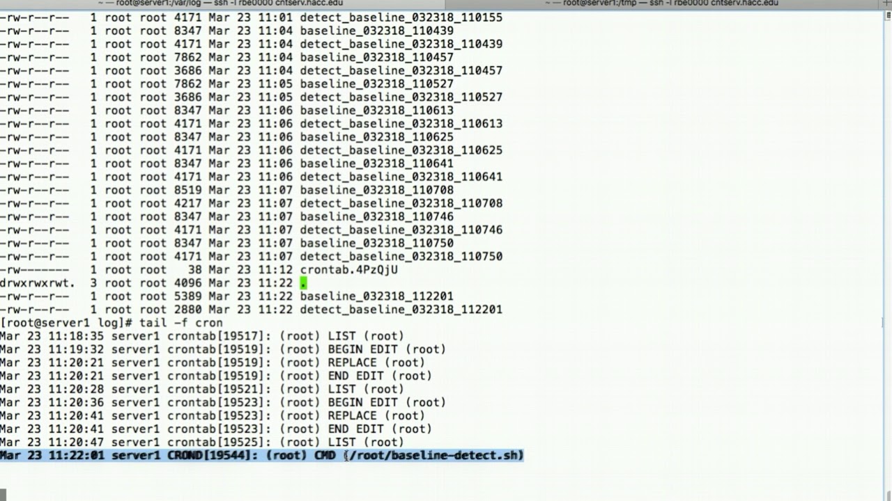 running the baseline script automatically - YouTube