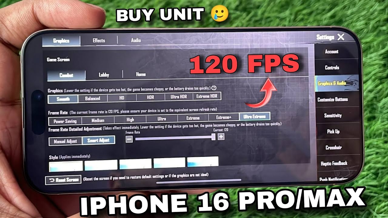 iPhone 16 Pro Max BGMI Test Game ~Buy unit || 120 FPS Test 16 Pro - YouTube