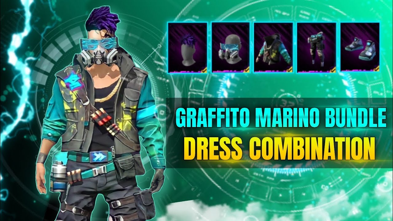 Graffito Marino Bundle Dress Combination || Free Fire Graffito Marino Bundle Dress Combination ...