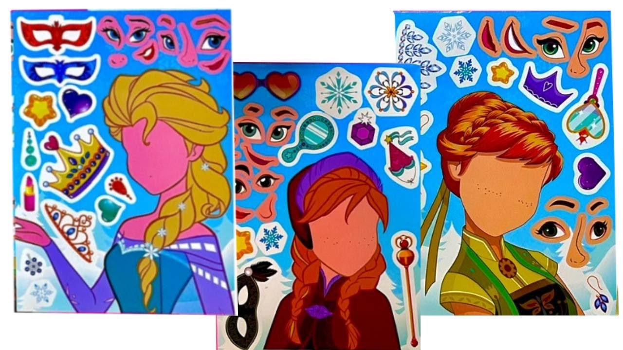 DIY Sticker Book Disney Princess Frozen Elsa Anna [Toy ASMR] #asmr # ...