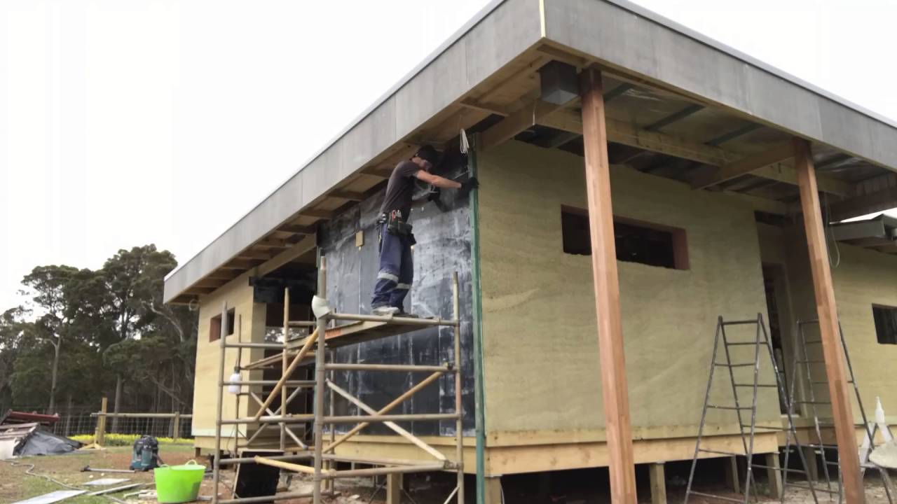 Hemp Homes Australia - External walls revealed - YouTube