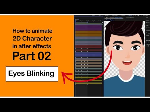 How to animate 2D Character in after effects Part 02 | Eyes Blinking ...