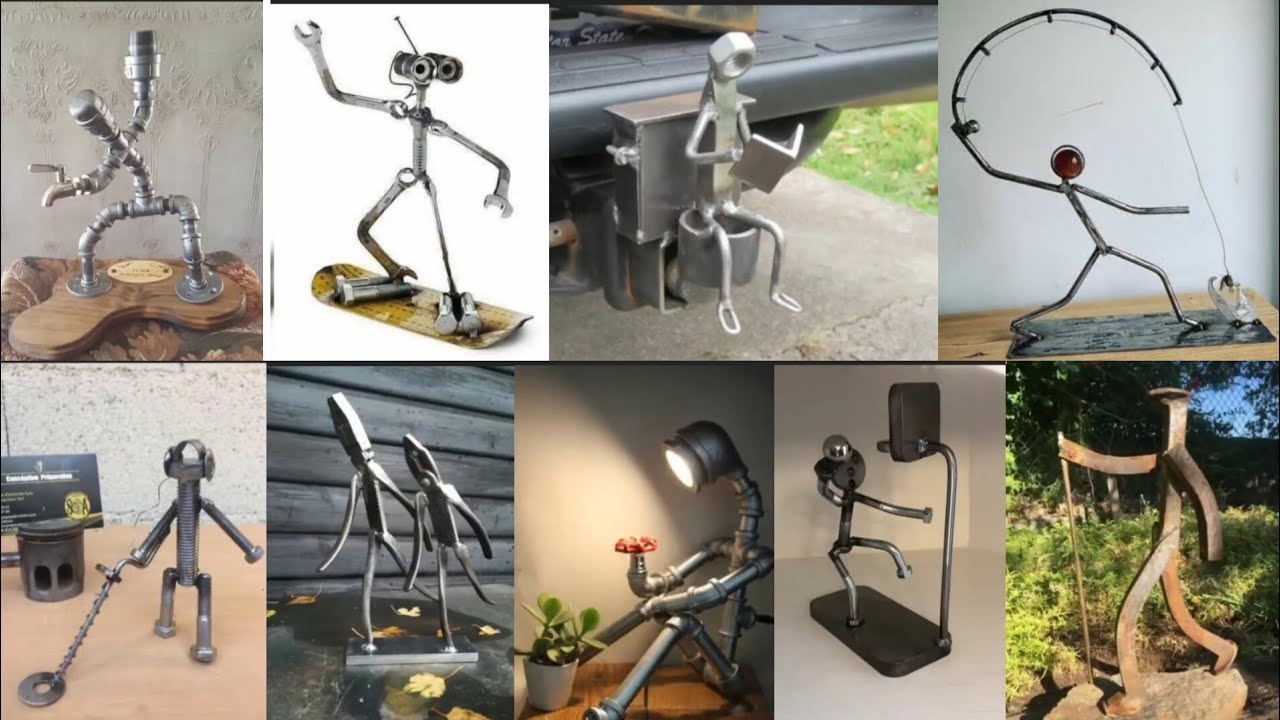 Amazing Scrap Metal Human Figure Sculptures | Recycled Metal Art - YouTube