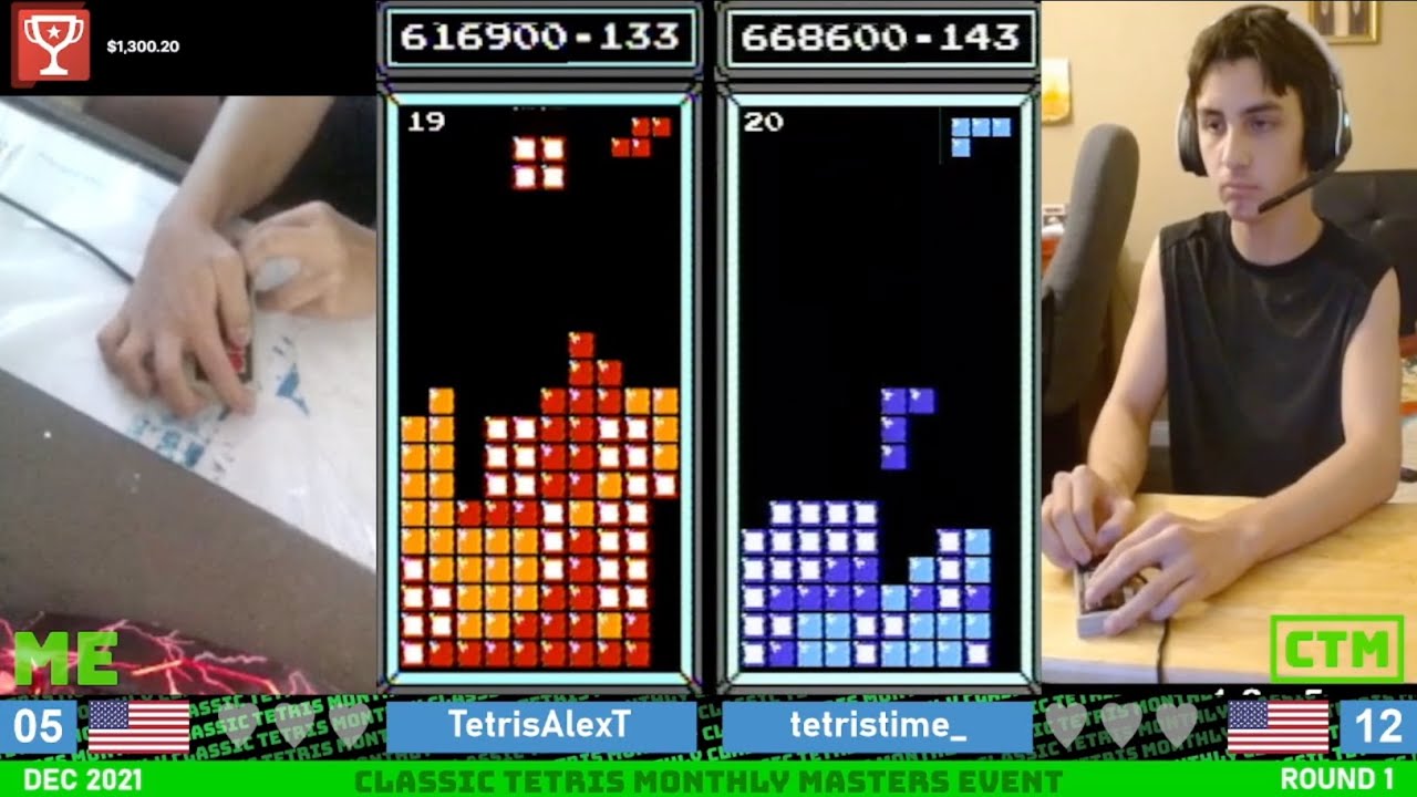MASTERS Rd 1: Fast Tap Alex T vs CTWC Top 8 TetrisTime – Classic Tetris ...