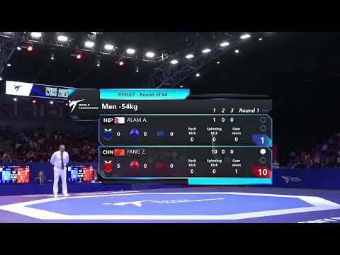 Male 54 KG Wuxi 2025 World Taekwondo ChampionshipsAbtab ALam (NEP) VS Fang Zheng (CHN)