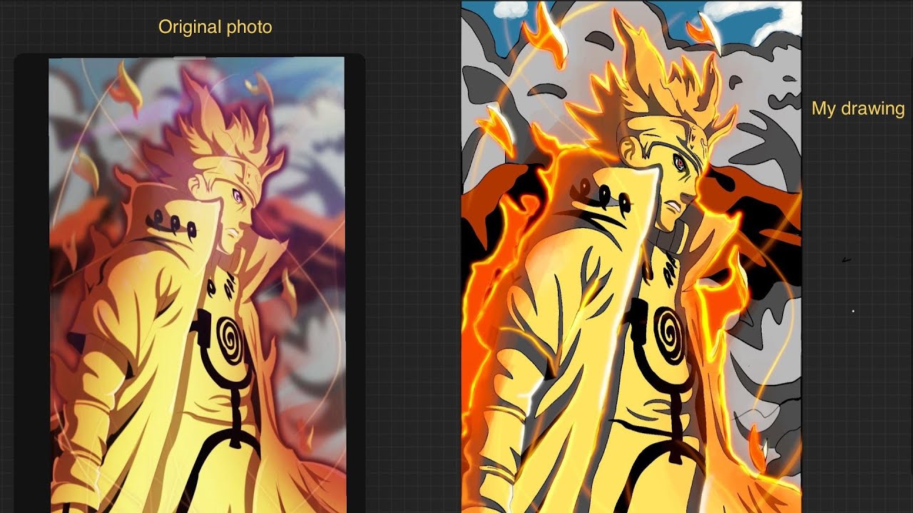my first ever drawing anime naruto character. - YouTube