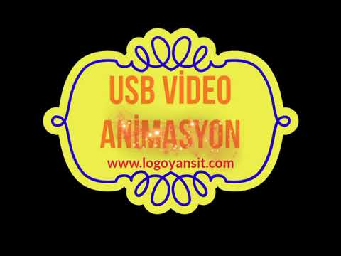 228-  Yanıp Sönen Sarı Yazılı Etiket (USB VİDEO ANİMASYON)