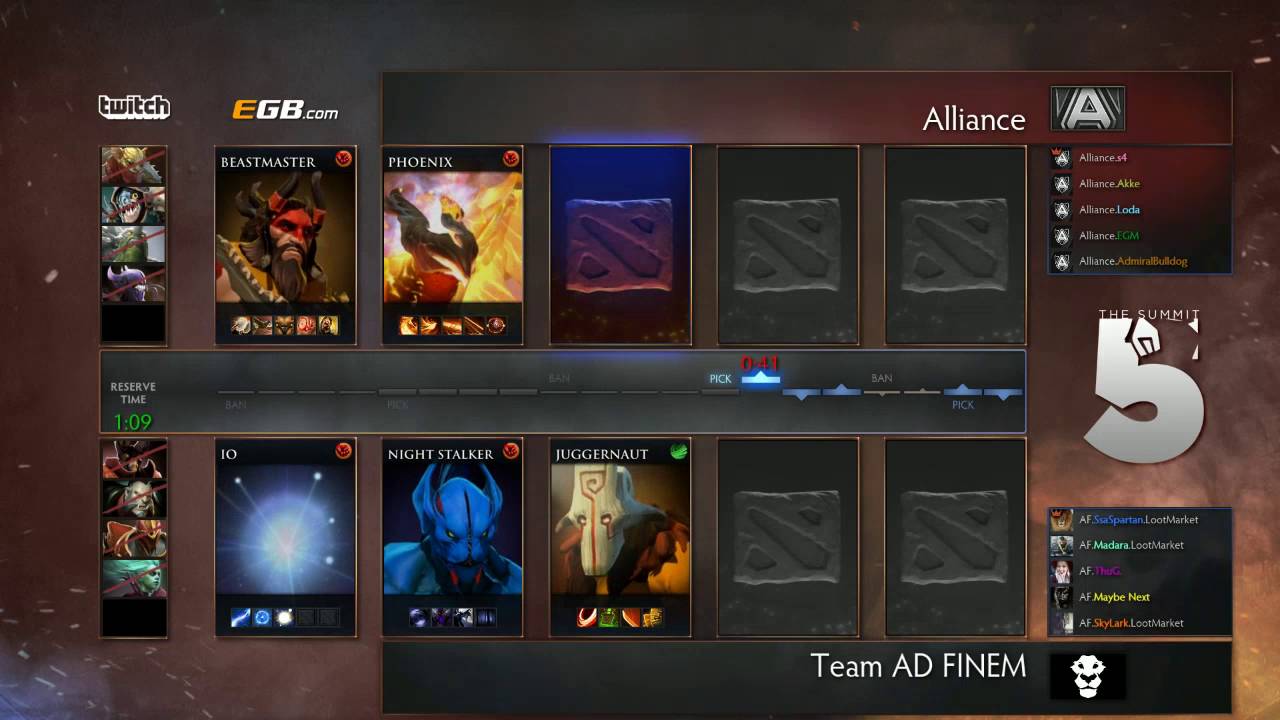 Alliance vs Ad Finem | Game 2 | Summit 5 EU | KotLGuy & RyuuDota - YouTube