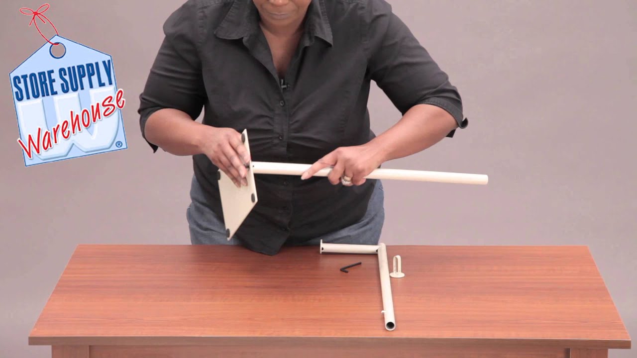 Clothing Racks - How To Assemble The Ivory Merchandise Hook Stand - YouTube