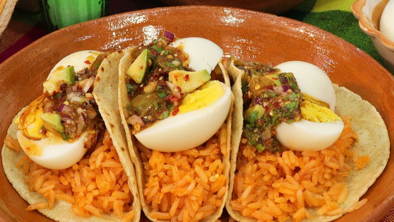 TACOS DE ARROZ CON HUEVO - YouTube