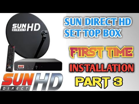 Sun direct HD settop box first time installation tamil - YouTube