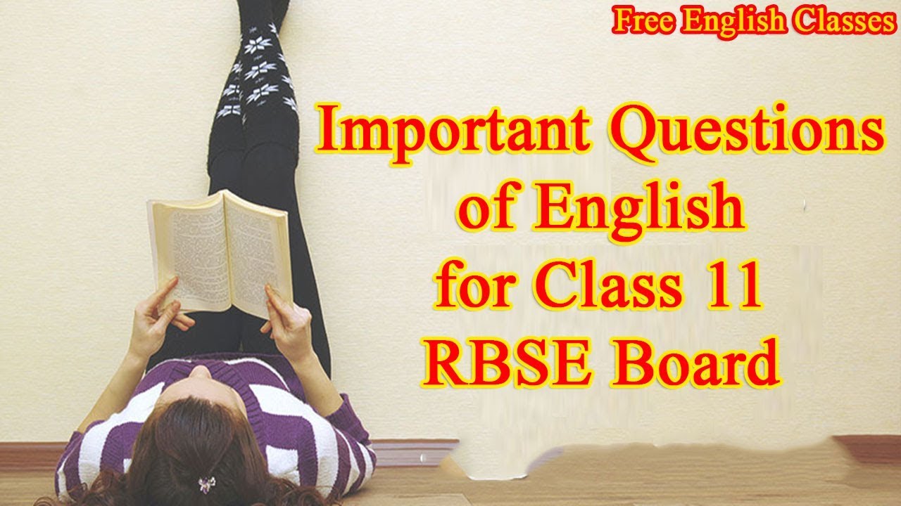 English Important Questions for Class 11 - YouTube