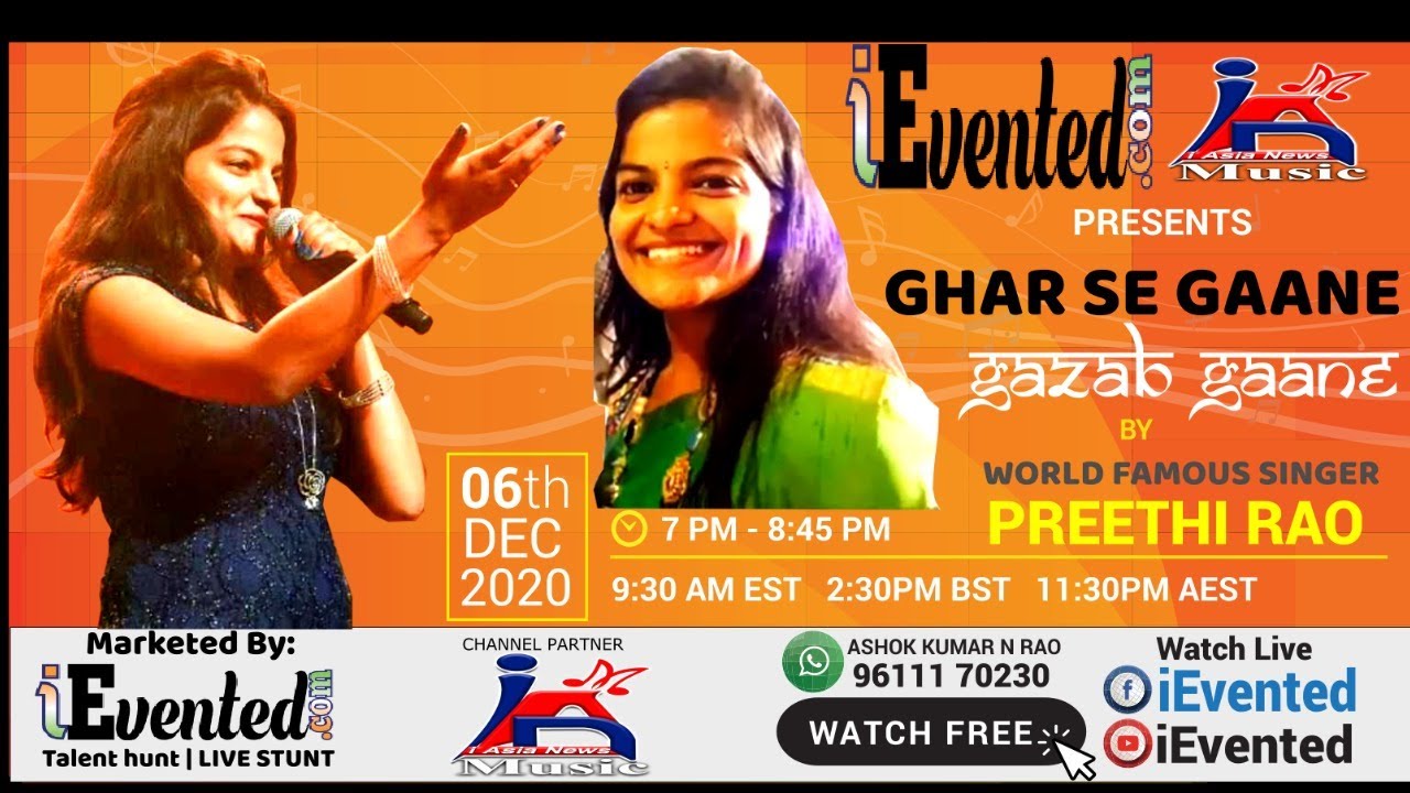 Gazab Gaane: Preethi Rao LIVE in Retro to Metro Hindi Film Hits, Gam ...