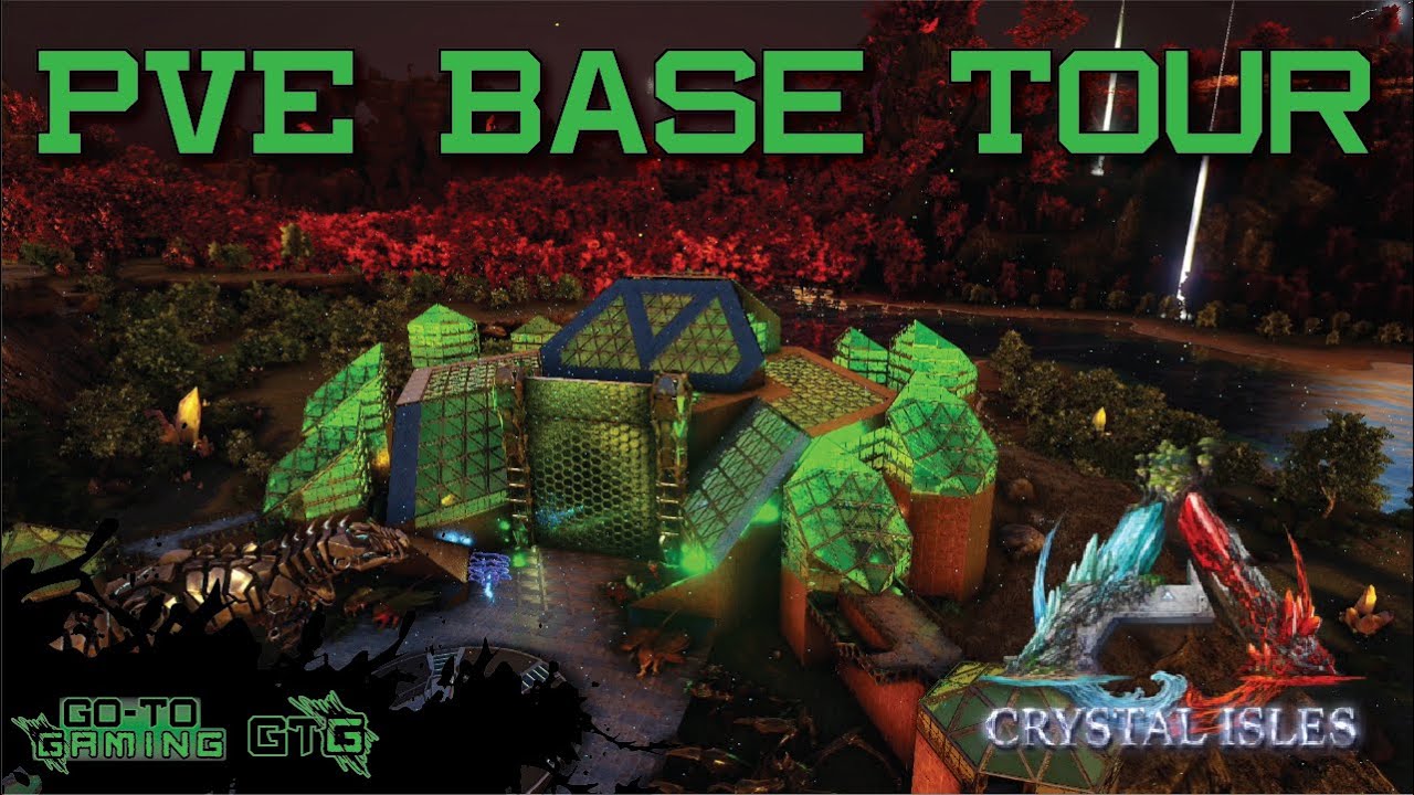 Ark Crystal Isles PVE Base Tour - YouTube