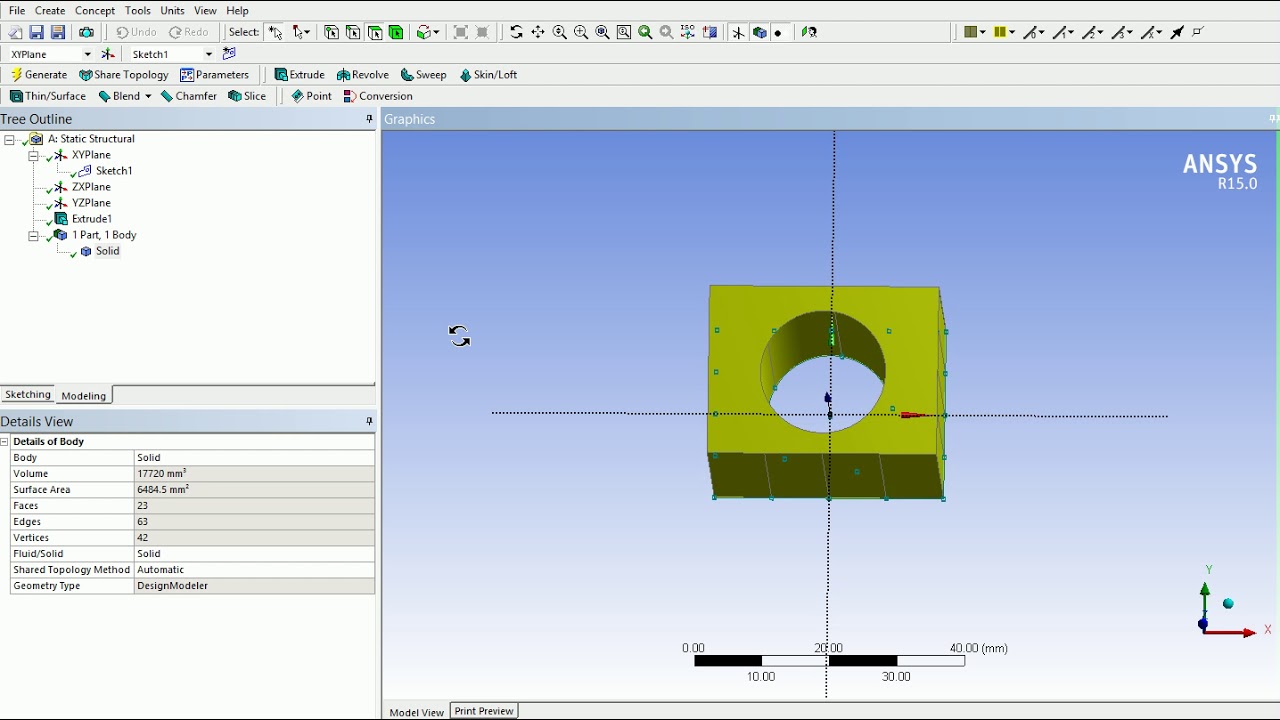 Merge Topology In Ansys design modeler - YouTube
