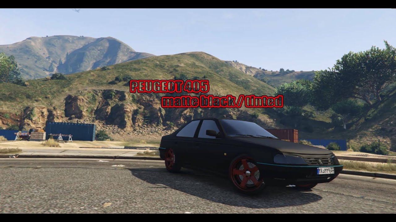 GTA V MOD - Peugeot 405 Matte black/Tinted Mod review *Max Settings ...