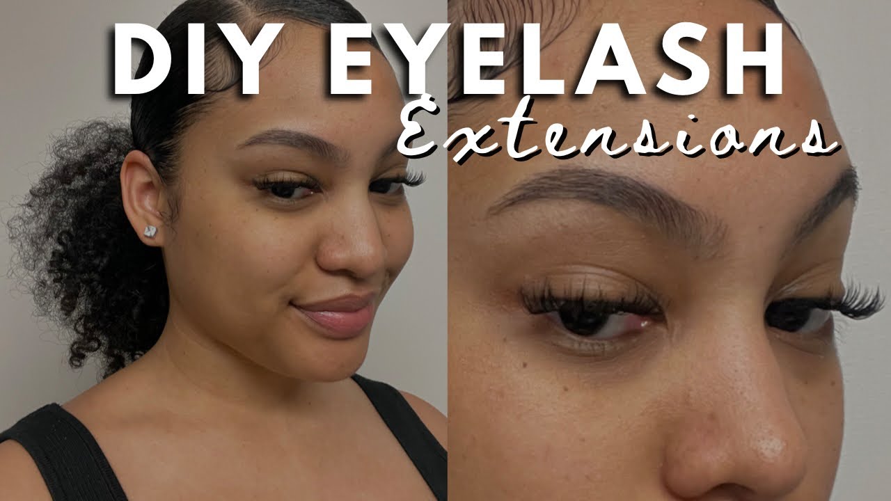DIY Lashes at home tutorial| B&Q last clusters|Falscara|Easy DIY - YouTube