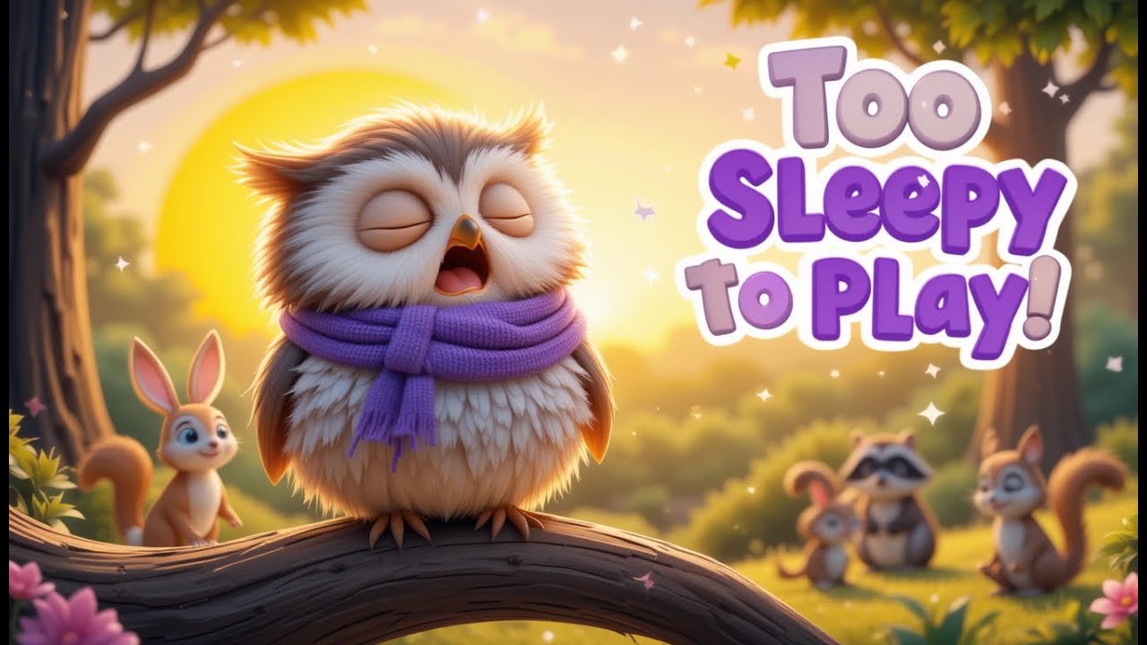 Olly the Owl Stays Up Too Late | Preschool Learning Story | Cute Owl ...