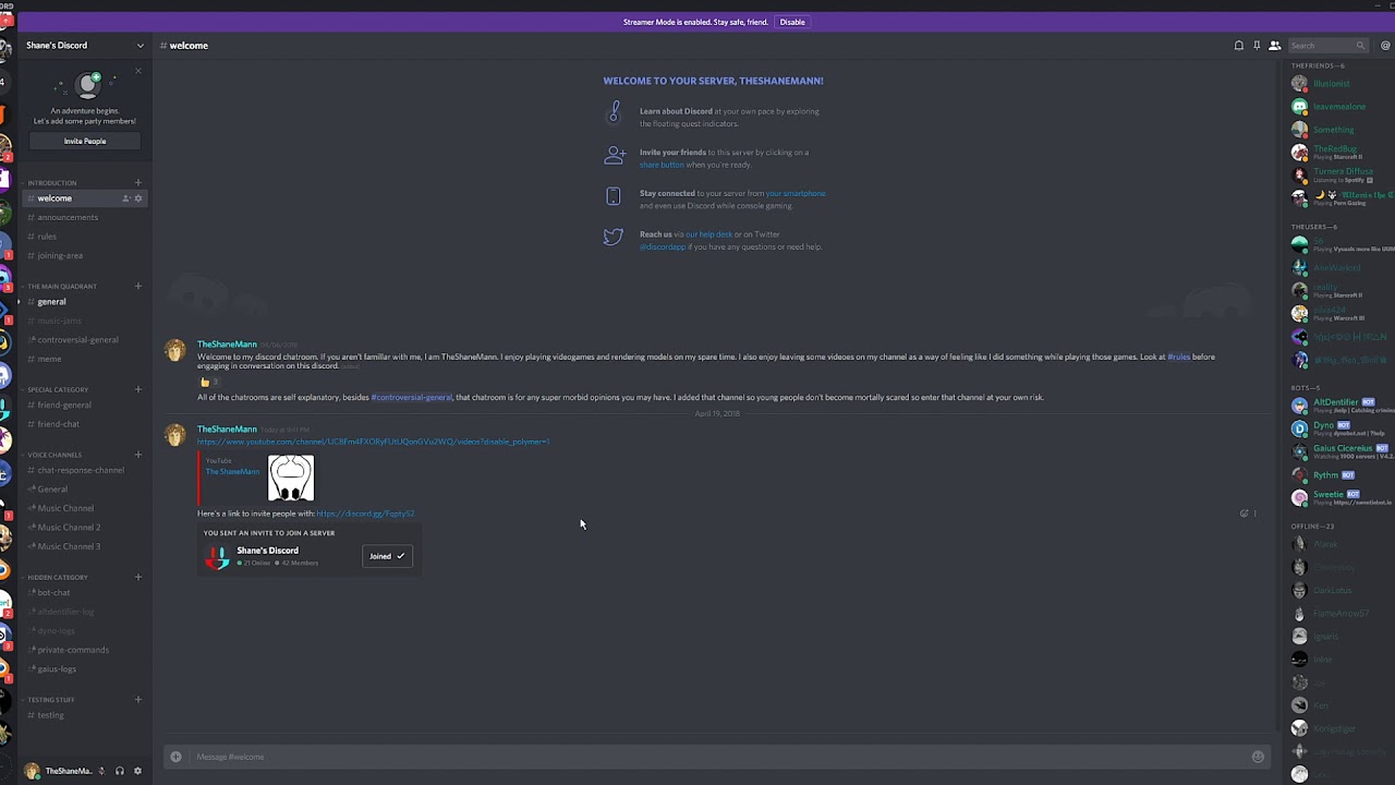 Discord Chatroom Invite - YouTube