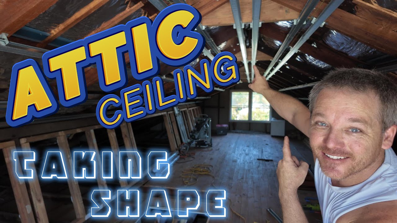 How To Frame (Attic) Ceiling Ready for Plasterboard - YouTube