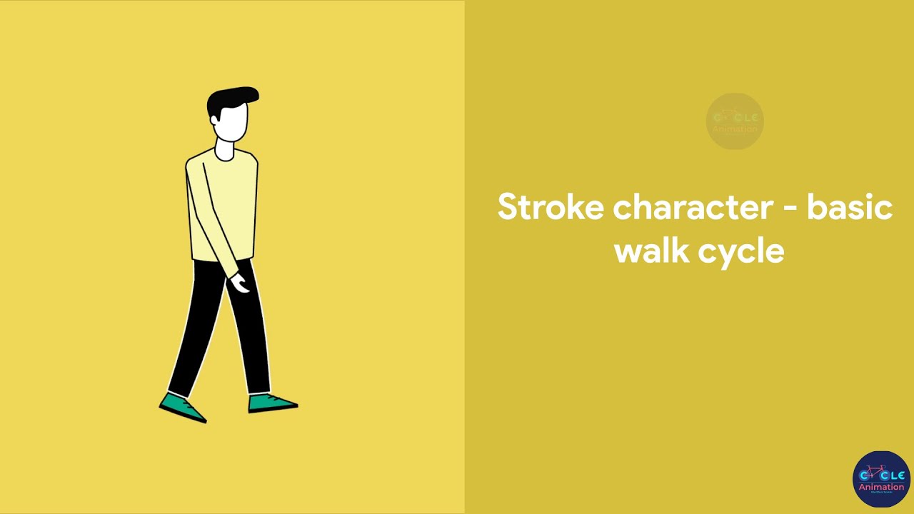 Stroke Character with walk cycle using After Effects by cycle animation ...