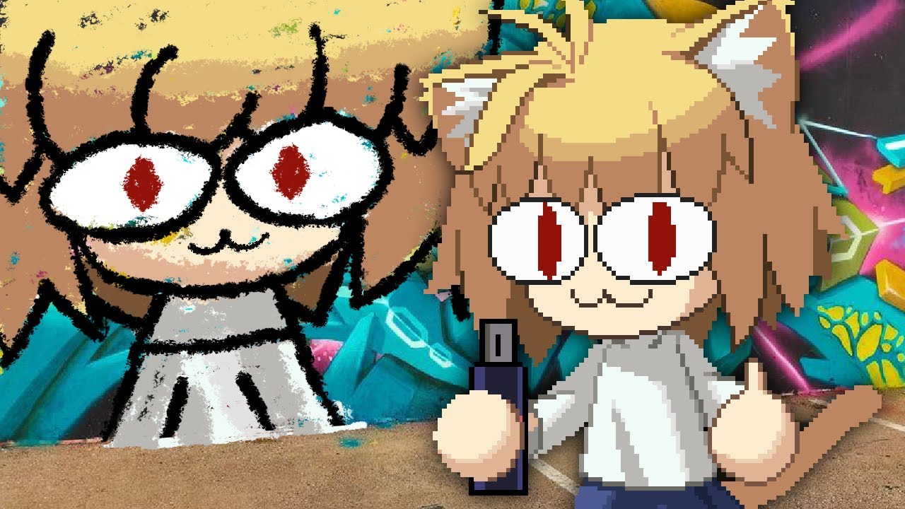 Neco Arc try to do a Graffiti | Sprite Animation - YouTube