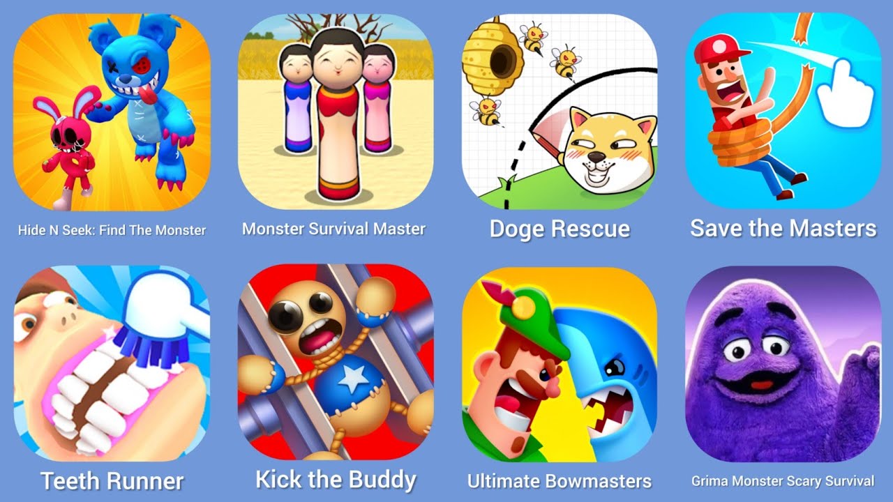 Find The Monster, Monster Survival, Doge Rescue, Save the Master, Teeth ...