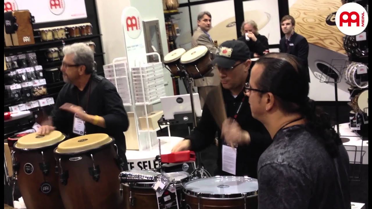 MEINL at NAMM 2013 Luis Conte, Freddie Miranda Jr. and Ramses Araya ...