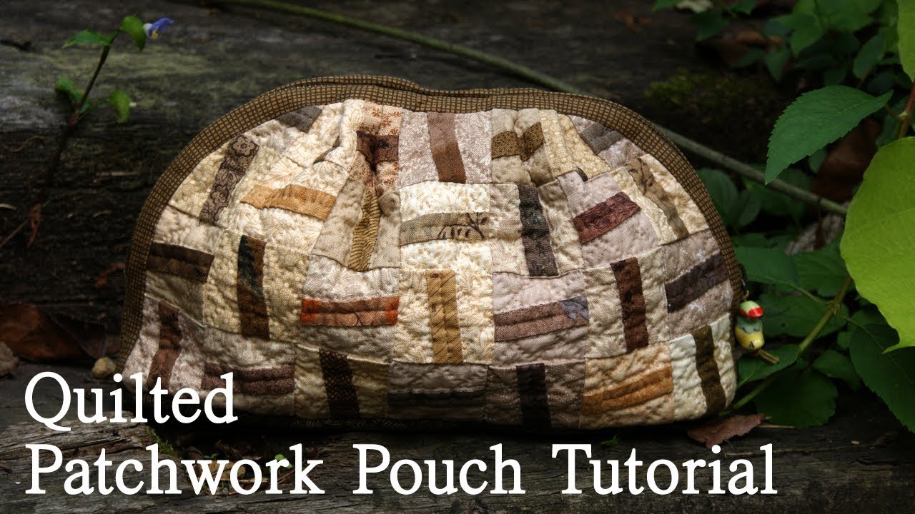Hand-Quilted Patchwork Pouch Tutorial I Yoko Saito - YouTube