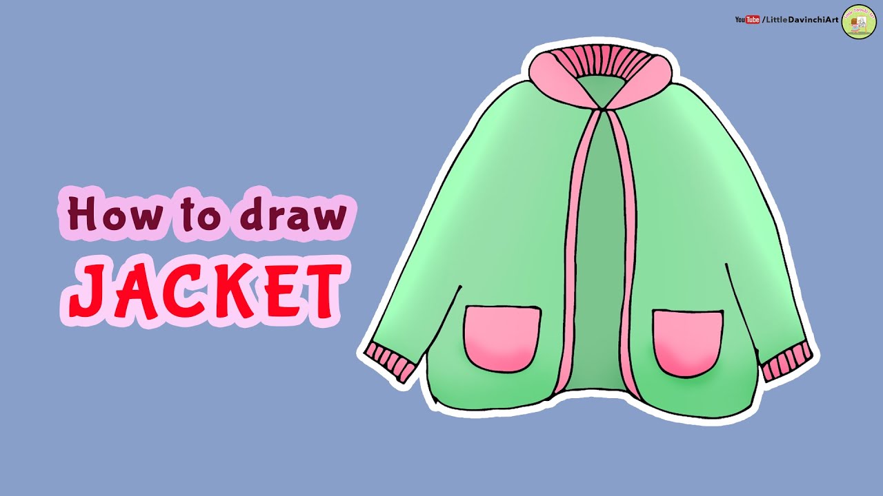 How to draw JACKET | Easy drawing tutorial for kids - YouTube