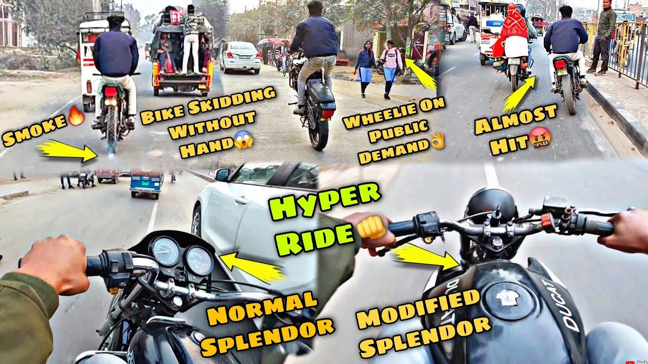 Most Hyper Ride In My Life🔥 | Hyper Ride With Monster Splendor😱 ...