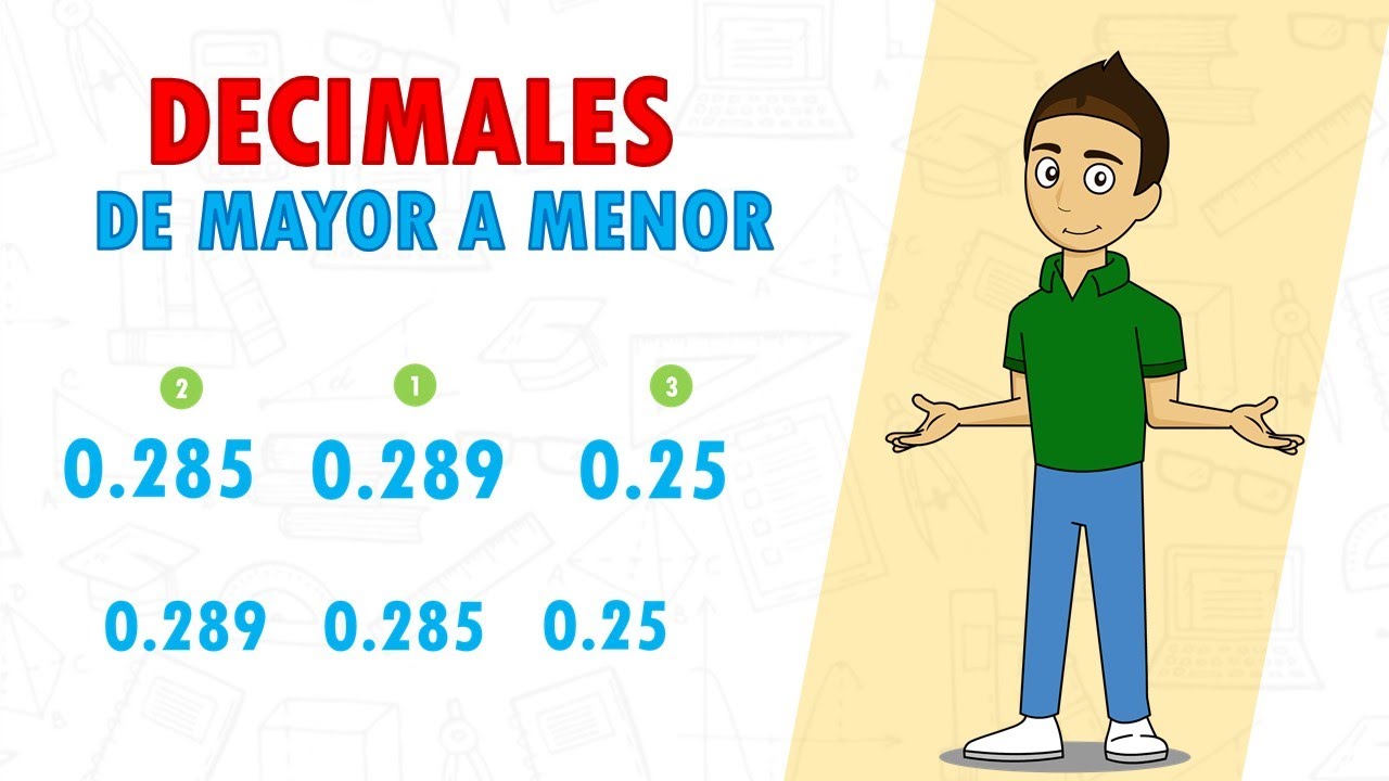 ORDENAR DECIMALES DE MAYOR A MENOR Super Facil Para Principiantes