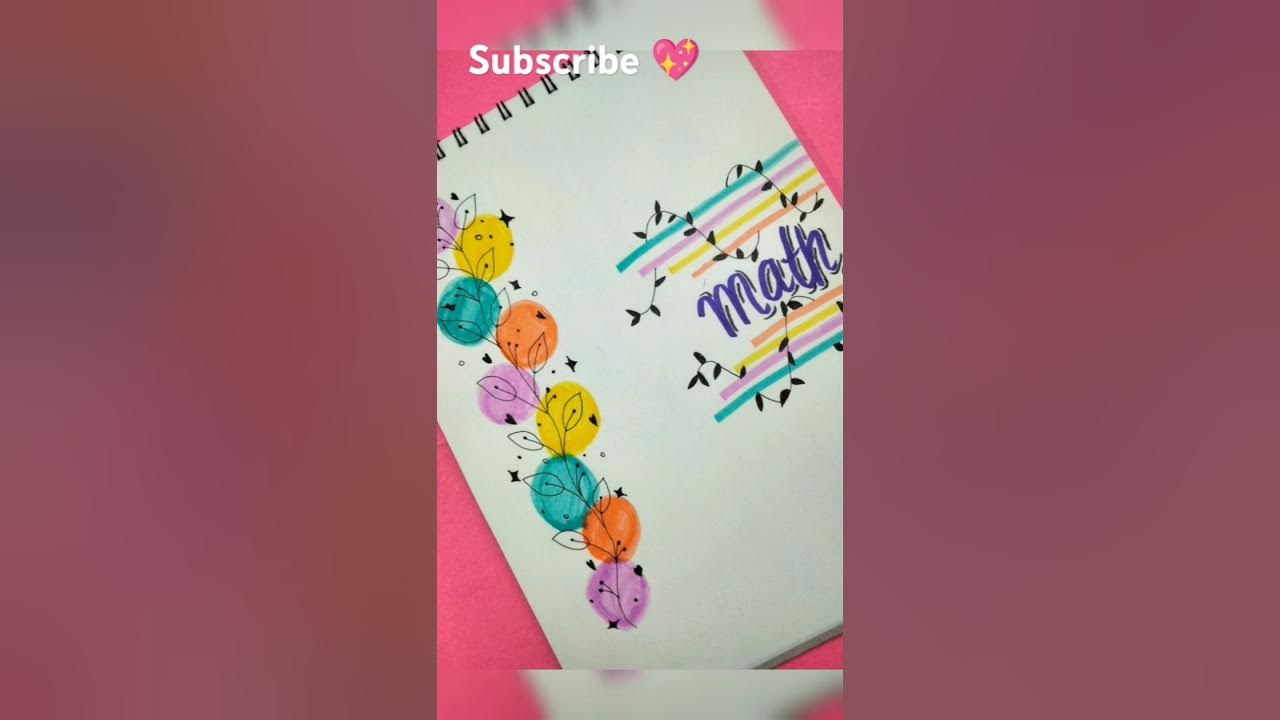 DIY Front page design 😍|DIY cover page design #shorts #youtubeshorts # ...