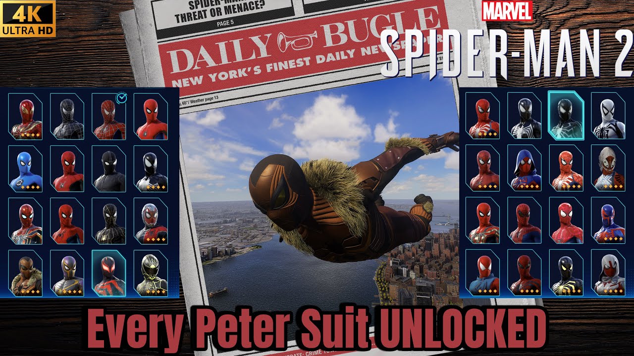 🕷️ Spider-Man 2 (4K / PS5) – Peter’s Ultimate Suit Showcase! - YouTube
