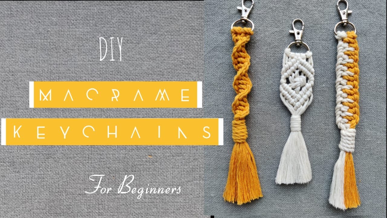 Macrame Keychain for Beginners | Macrame Tutorial Step by Step - YouTube