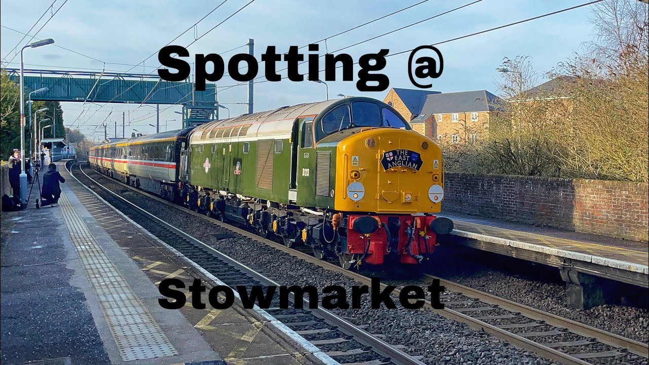 A day at Stowmarket station featuring the class 40 rail tour 01/03/2025 ...