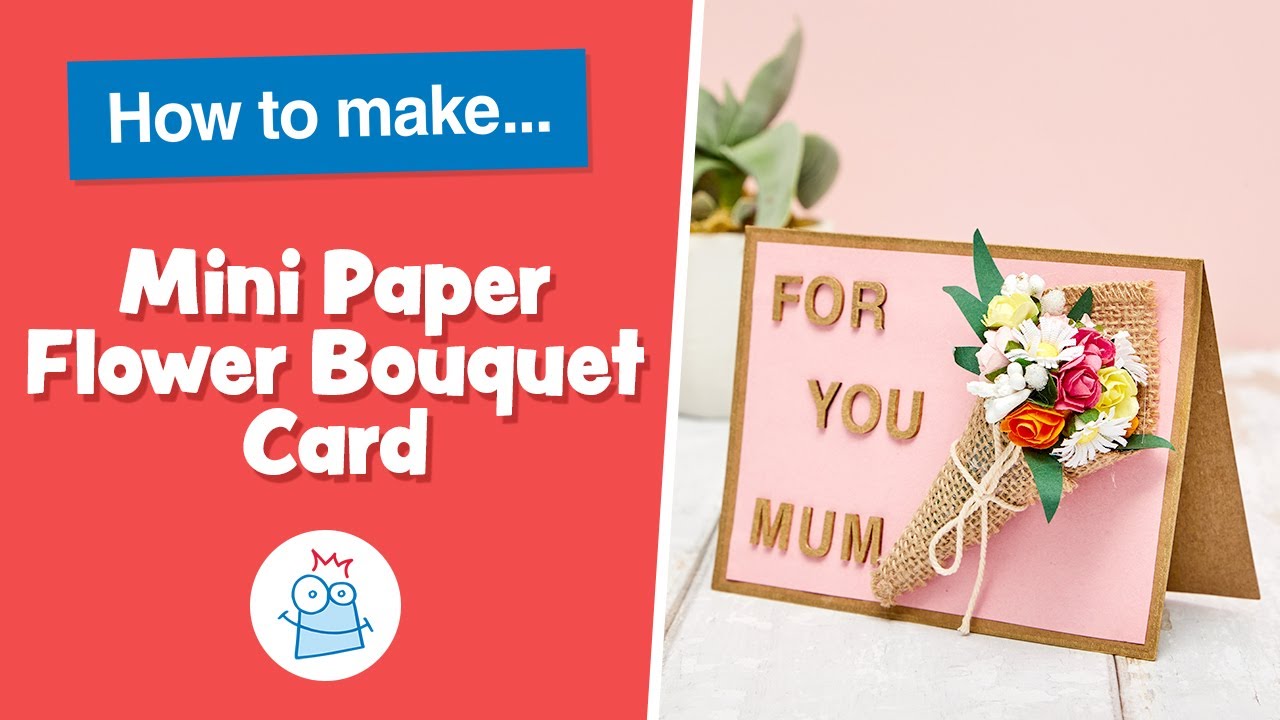 How To Make A Mini Paper Flower Bouquet Card | Baker Ross - YouTube