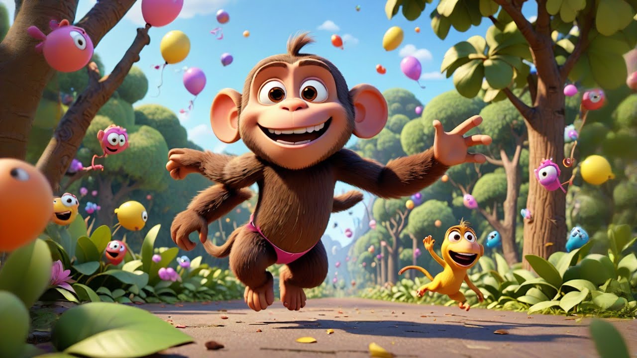 The Monkey Who Wore a Tutu 🐒👗 | Funny Nursery Rhymes Songs for Kids ...